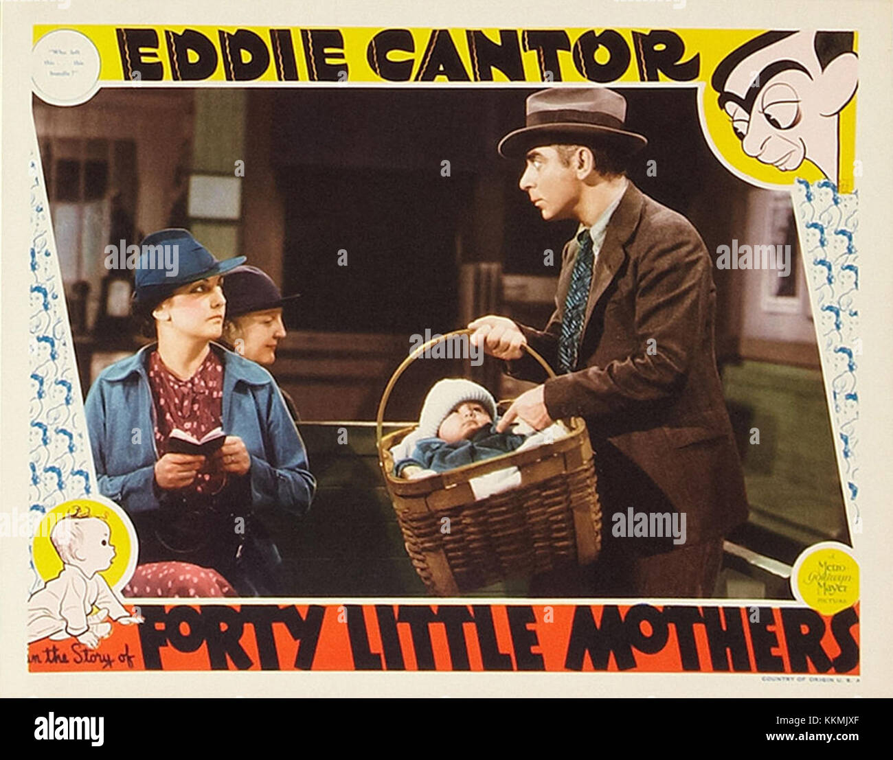 The poster for *Forty Little Mothers*, a 1930s film, captures the ...