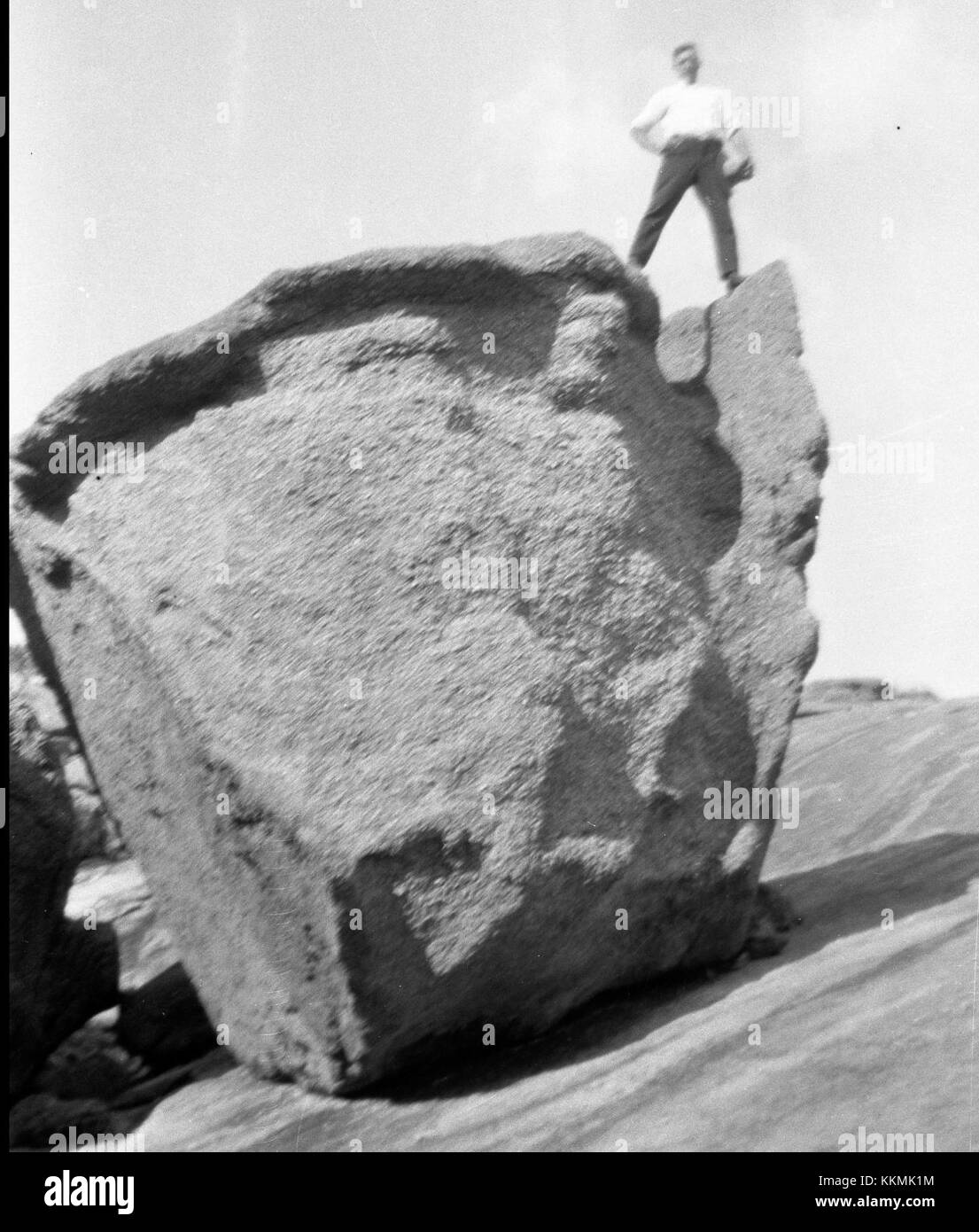 Balanced Rock, an iconic natural formation, photographed in 1929 ...