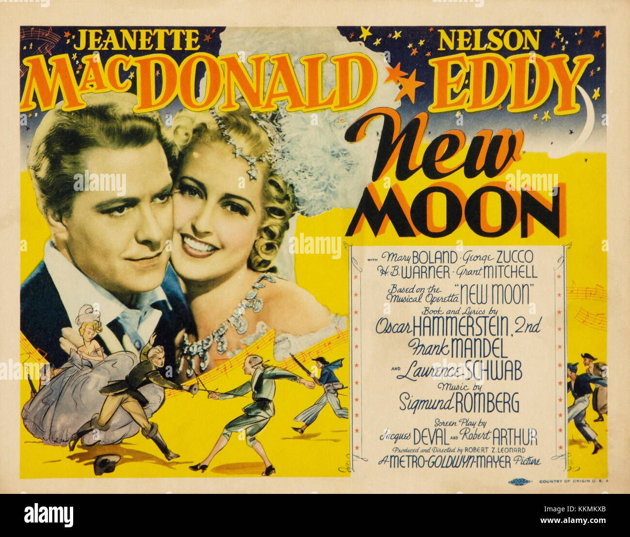 The 1940 poster for 'New Moon' showcases the artistic style and ...