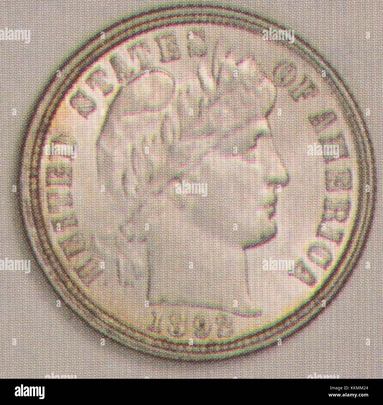 The obverse of the Barber dime features a portrait of Liberty, designed ...
