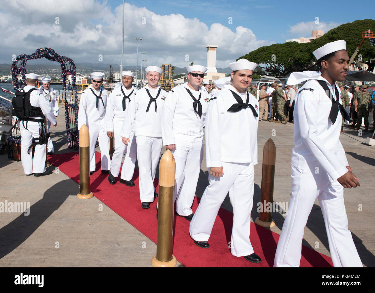 PEARL HARBOR (Nov. 22, 2017) Sailors from the Virginia-class attack ...