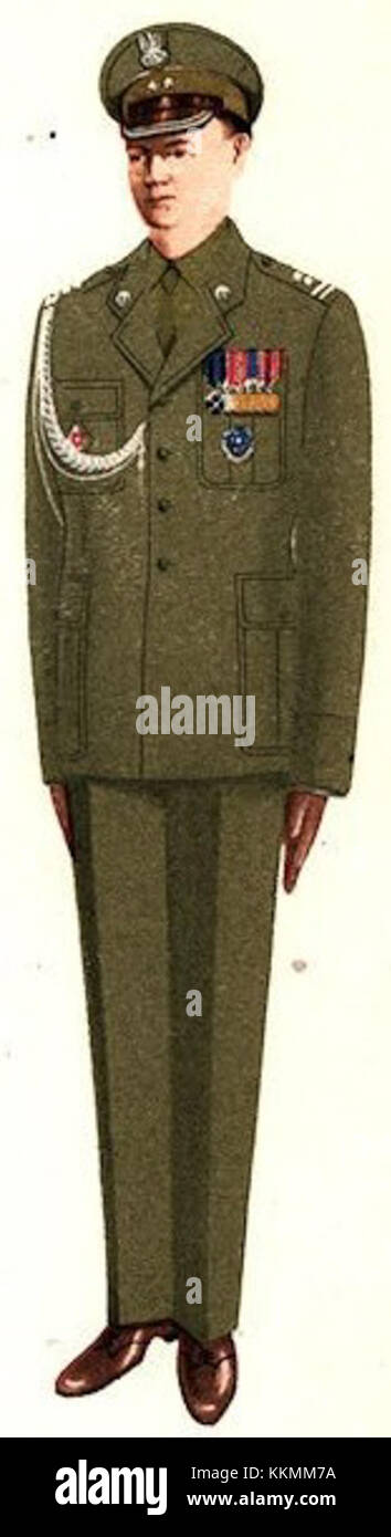 The title refers to the formal uniform worn by officers of the Polish ...