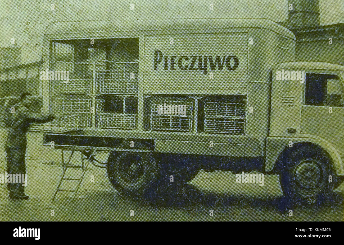 A bread truck carriage from Poland, commonly used for transporting ...