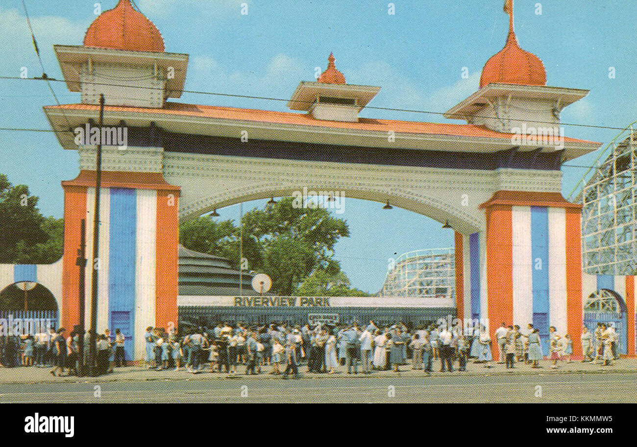 This image captures the entrance to Riverview Park, a well-known public ...