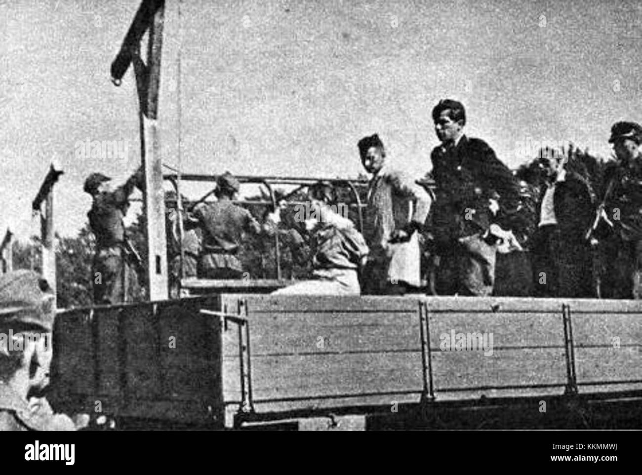 The image refers to executions at Biskupia Górka, a location in Poland ...