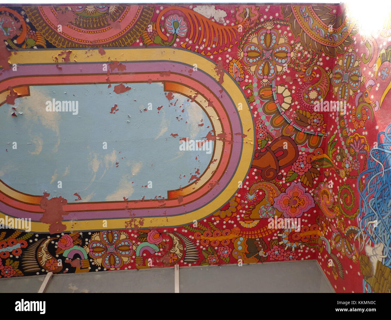 This mural located at 726 K Street showcases vibrant artwork on the top ...