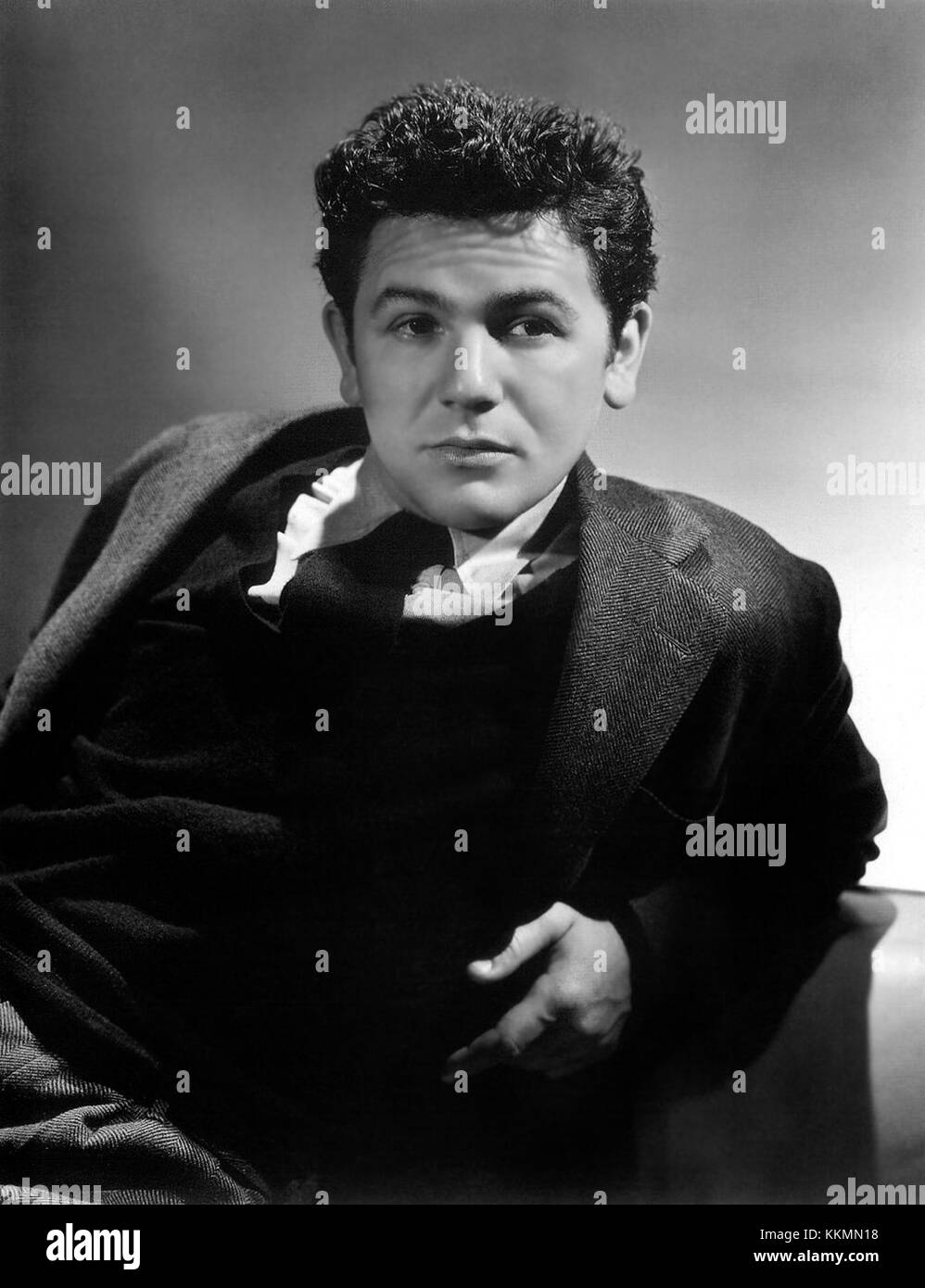 A publicity still of John Garfield, an American actor, best known for ...