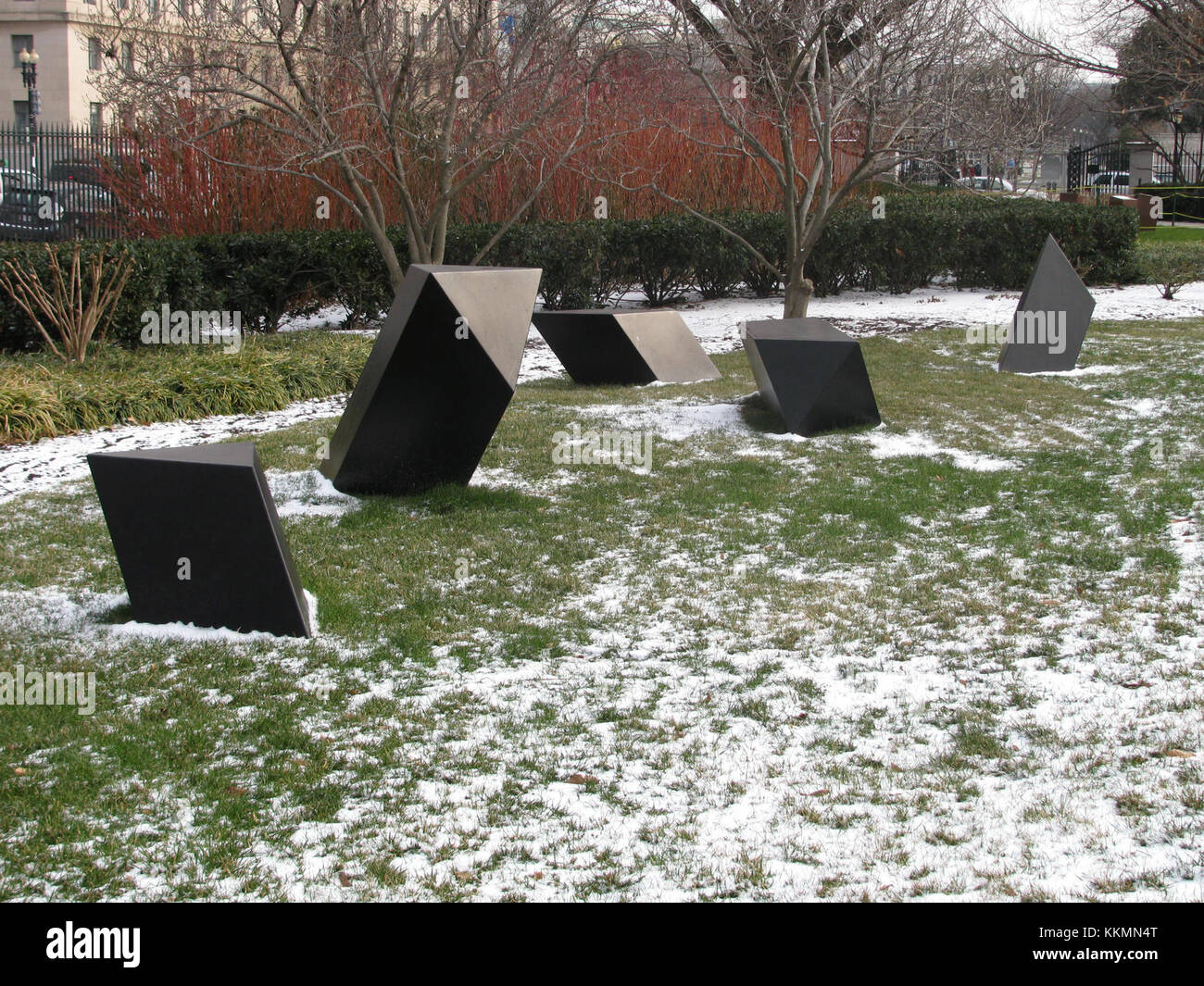 *Wandering Rocks* is a sculptural piece by Tony Smith, showcasing his ...