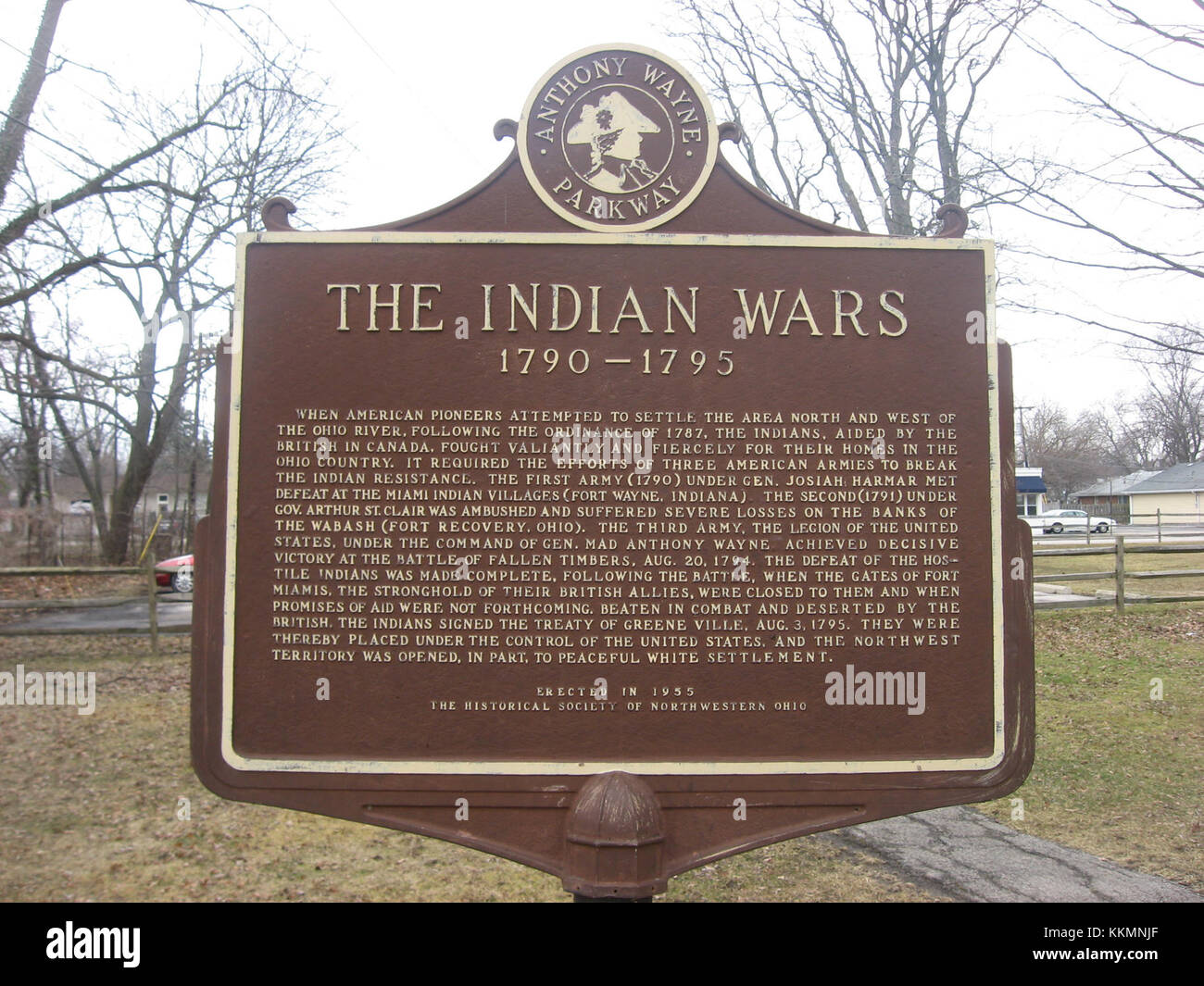 Fort Miamis historical marker, southern side Stock Photo - Alamy