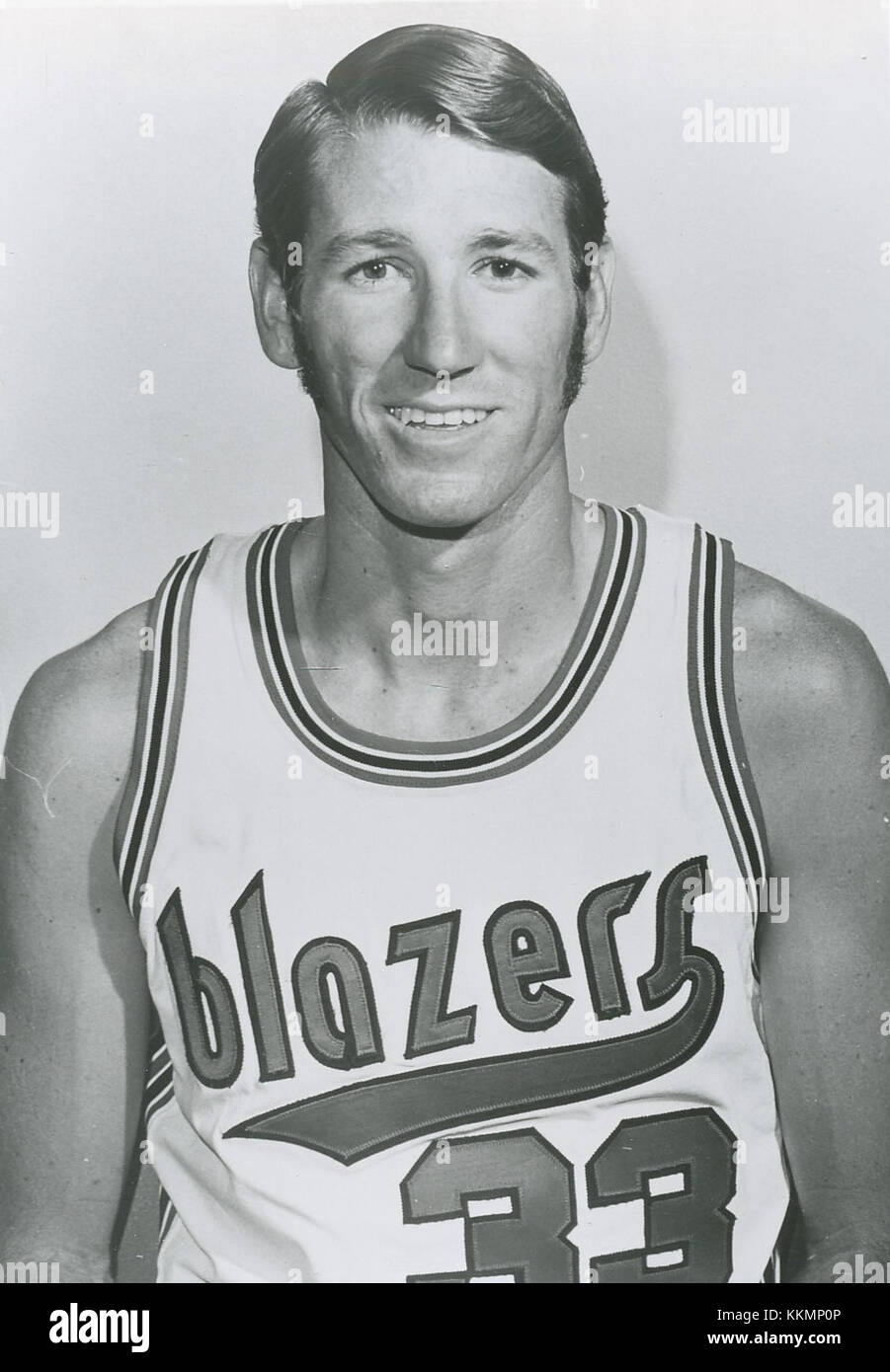 A 1970 press photo of Jim Barnett, a basketball player for the Portland ...