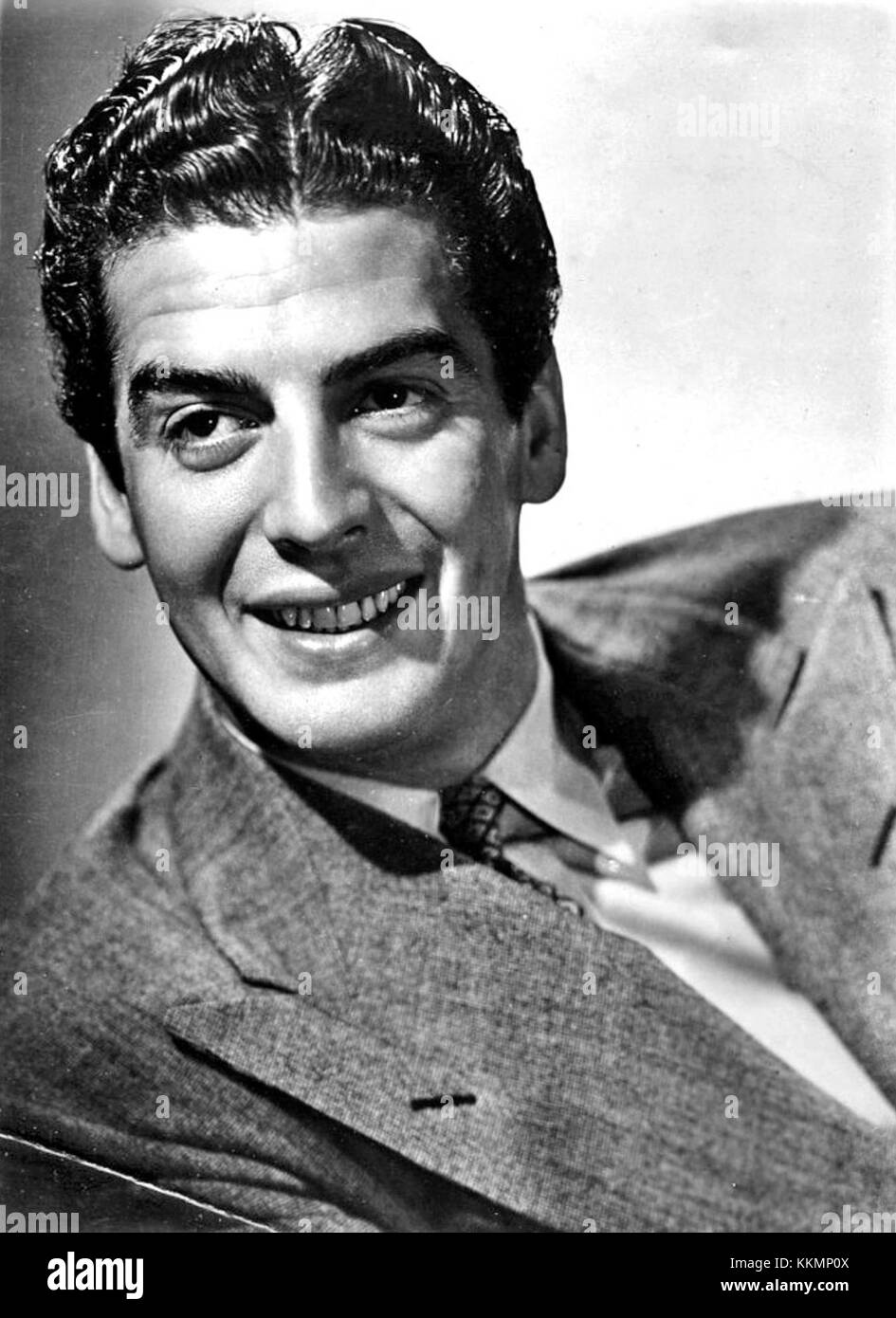 Victor Mature, an American actor, is featured in this publicity ...