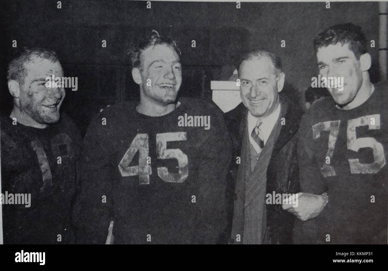 Elliott Brothers, Crisler and Hilkene celebrate Stock Photo - Alamy