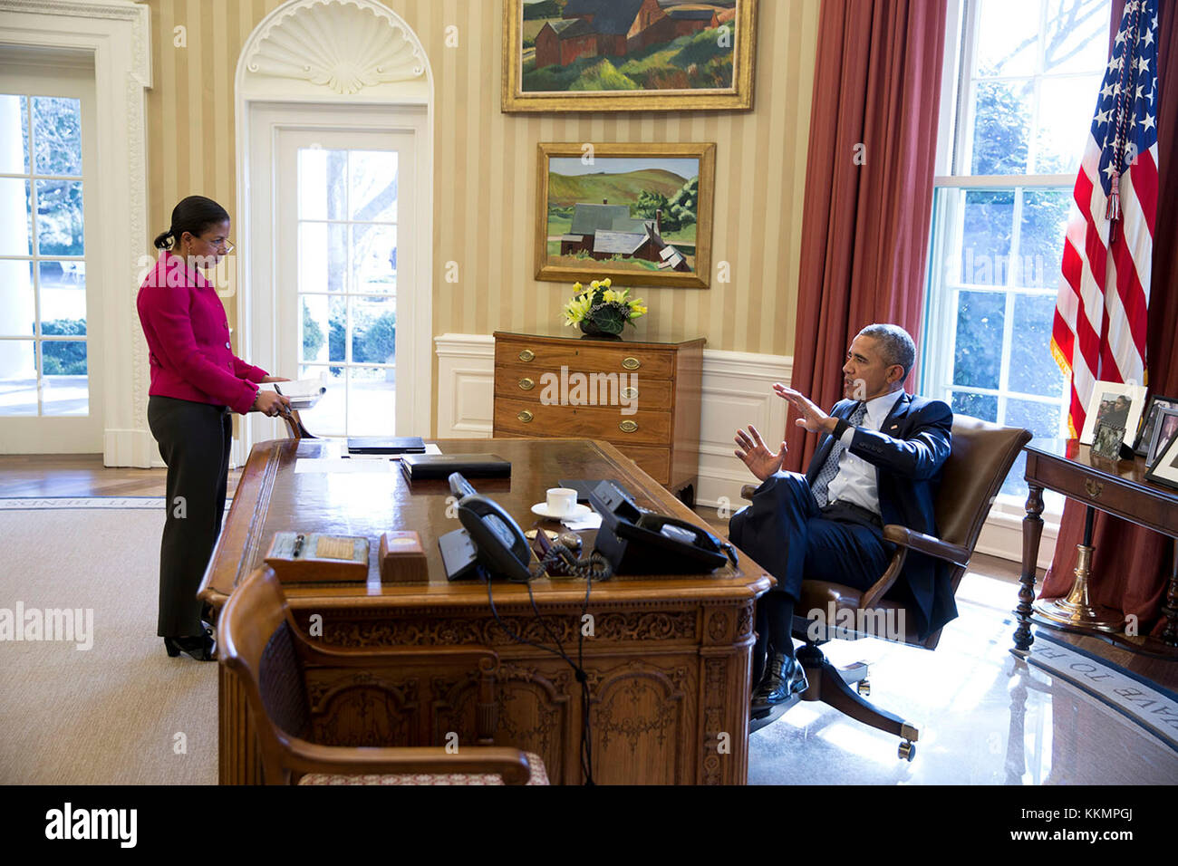 President Barack Obama meets with National Security Advisor Susan E ...