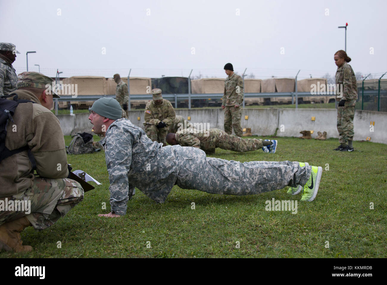 U.S. Soldiers with the Ansbach Army Health Clinic participate in an ...