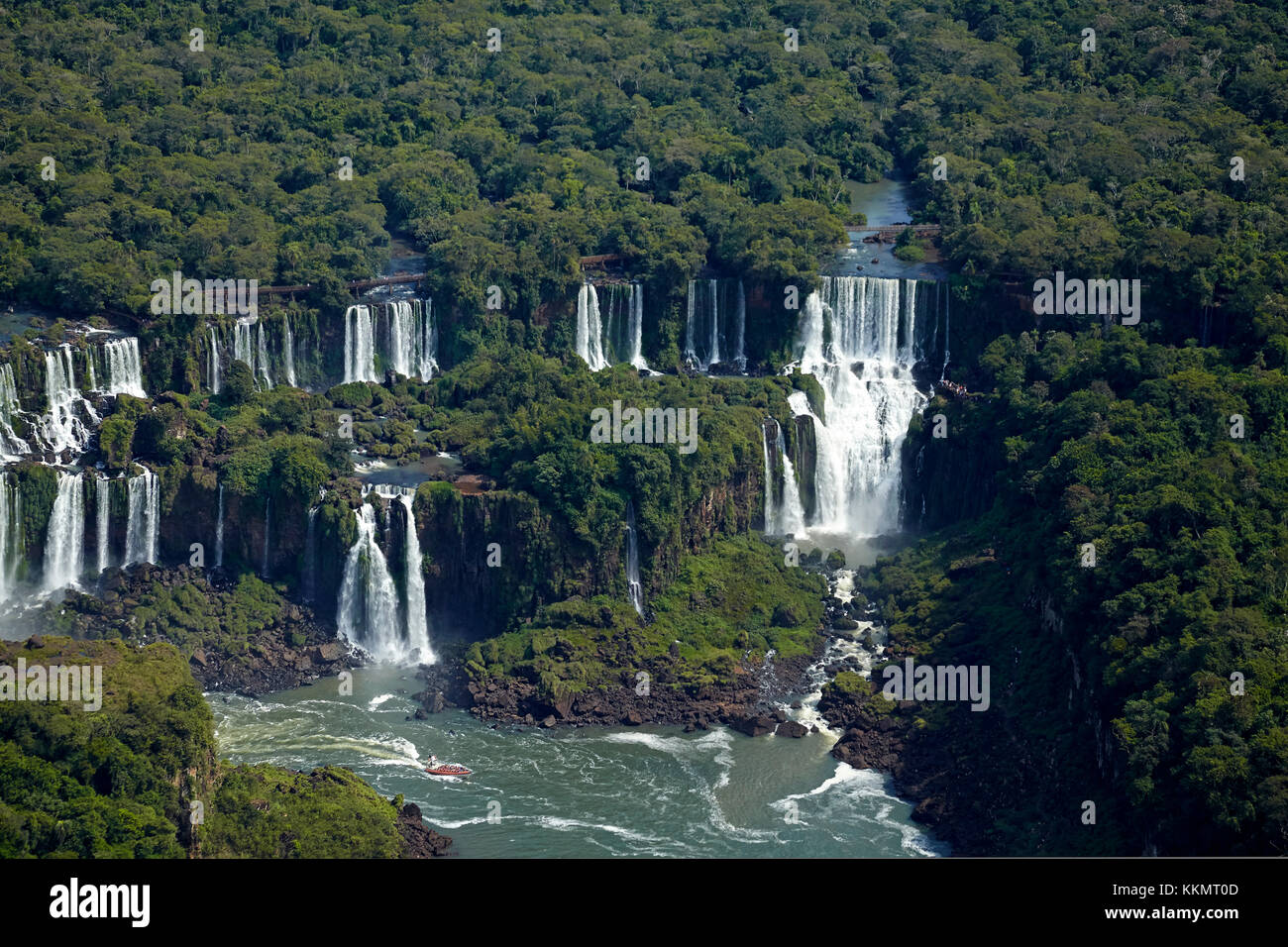 Aerial View Iguazu Falls Waterfalls High Resolution Stock Photography ...