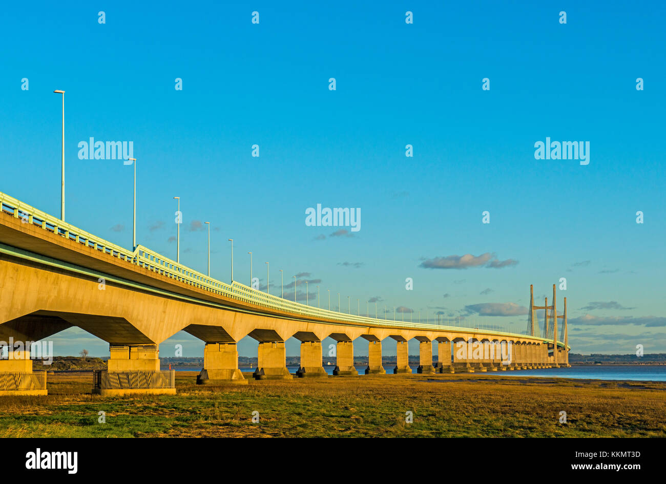 The Second Severn Crossing over the River Severn from Wales Stock Photo ...
