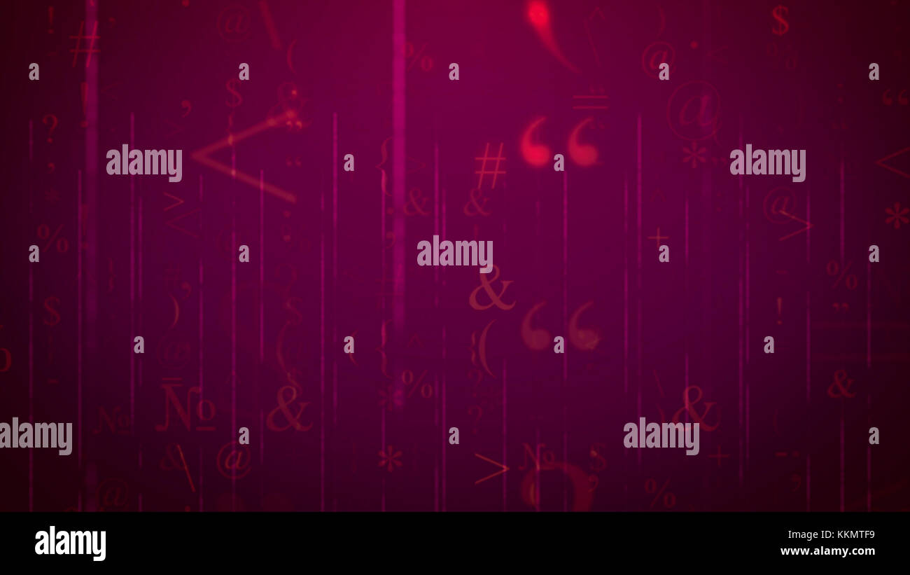 A futuristic 3d illustration of spinning computer signs put in the ...