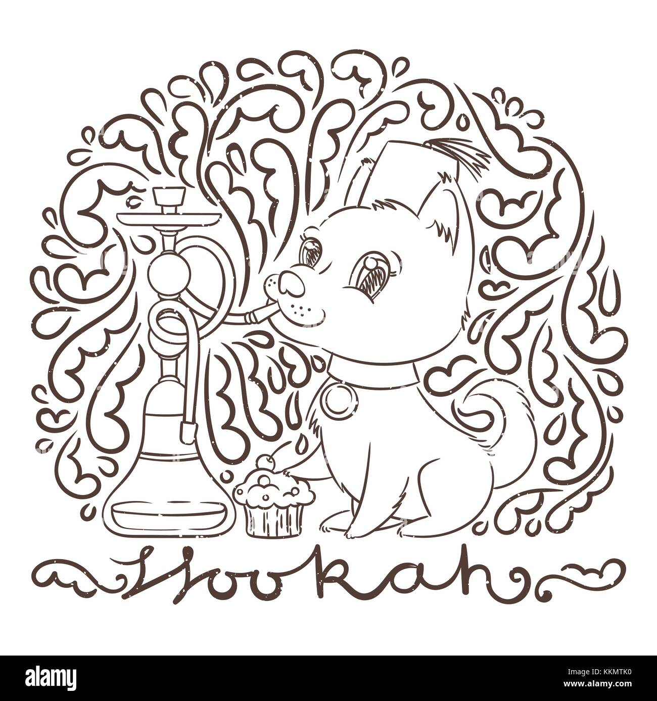 Dog smoking cartoon hi-res stock photography and images - Alamy