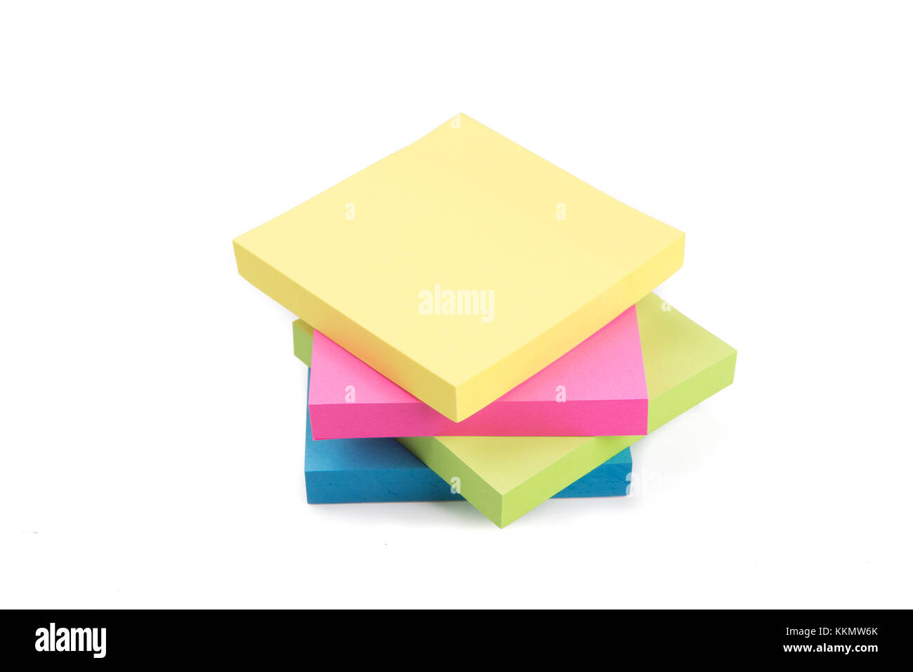 Blank Colorful Sticky Notes isolated on white background Stock Photo ...