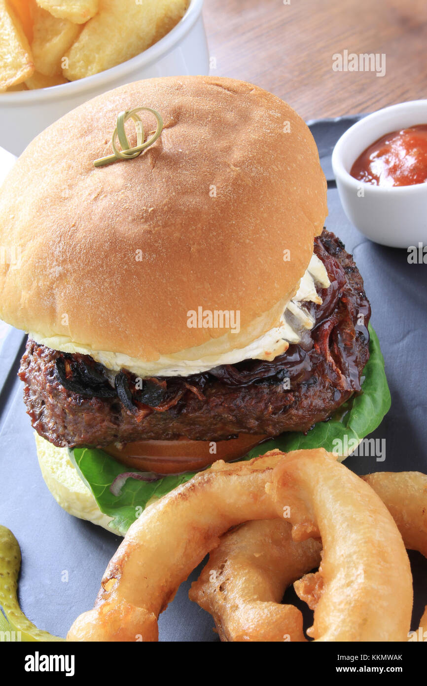 burger in bun Stock Photo - Alamy