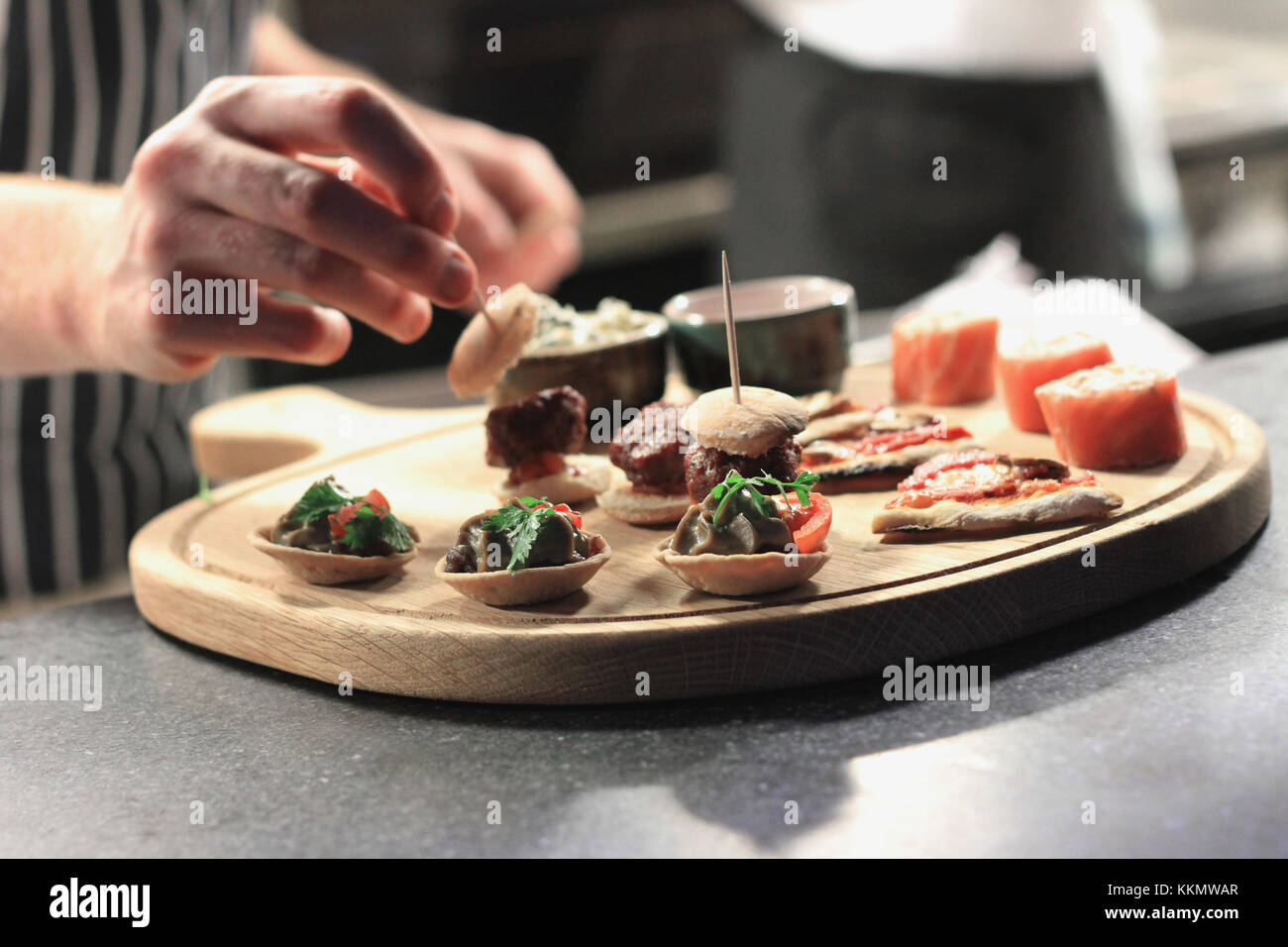 canape selection platter Stock Photo - Alamy