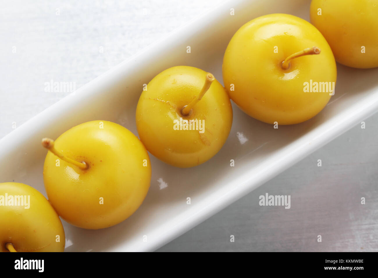cheery apples in syrup Stock Photo - Alamy