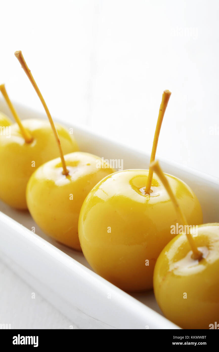 cheery apples in syrup Stock Photo - Alamy
