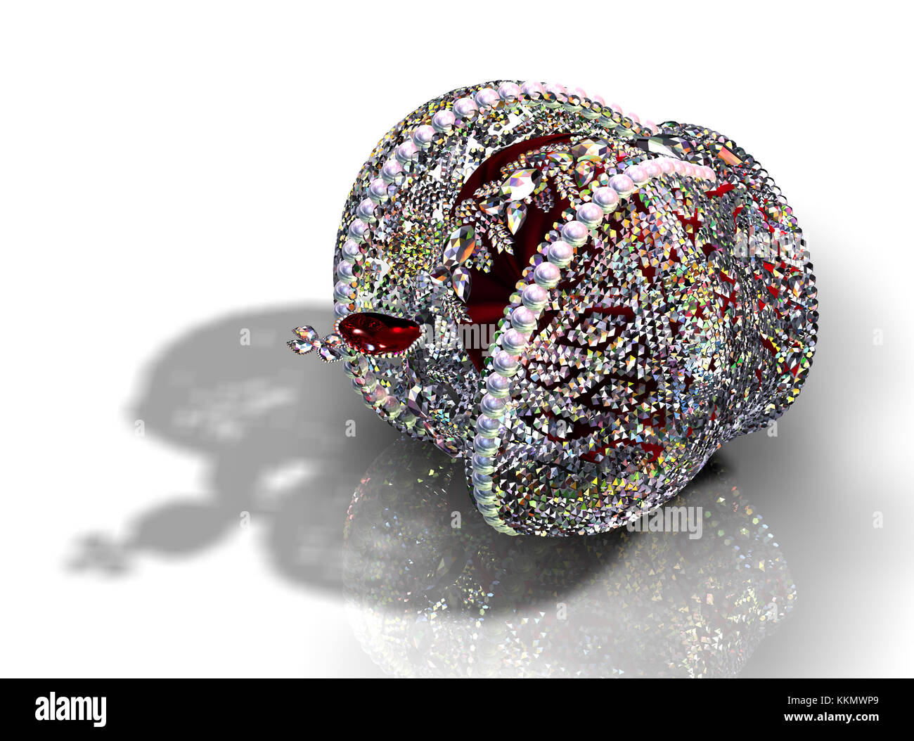 Fallen Crown On White Floor. 3D Illustration Stock Photo - Alamy