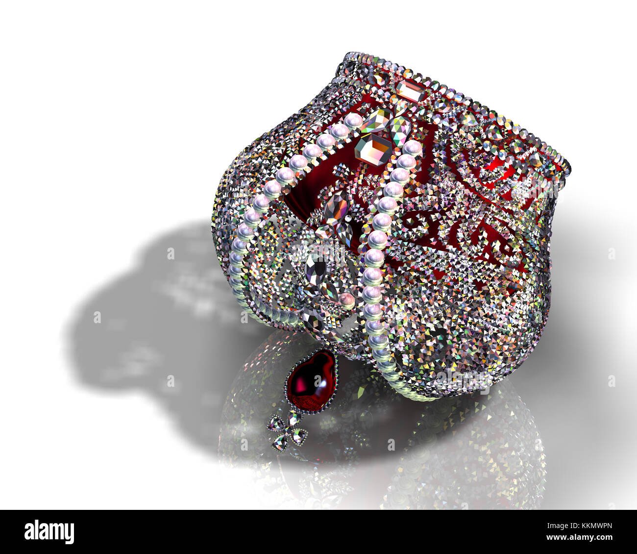 Fallen Imperial Crown On White Background. 3D Illustration Stock Photo ...