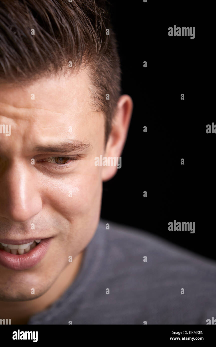 Man sad crying man not woman hi-res stock photography and images - Alamy