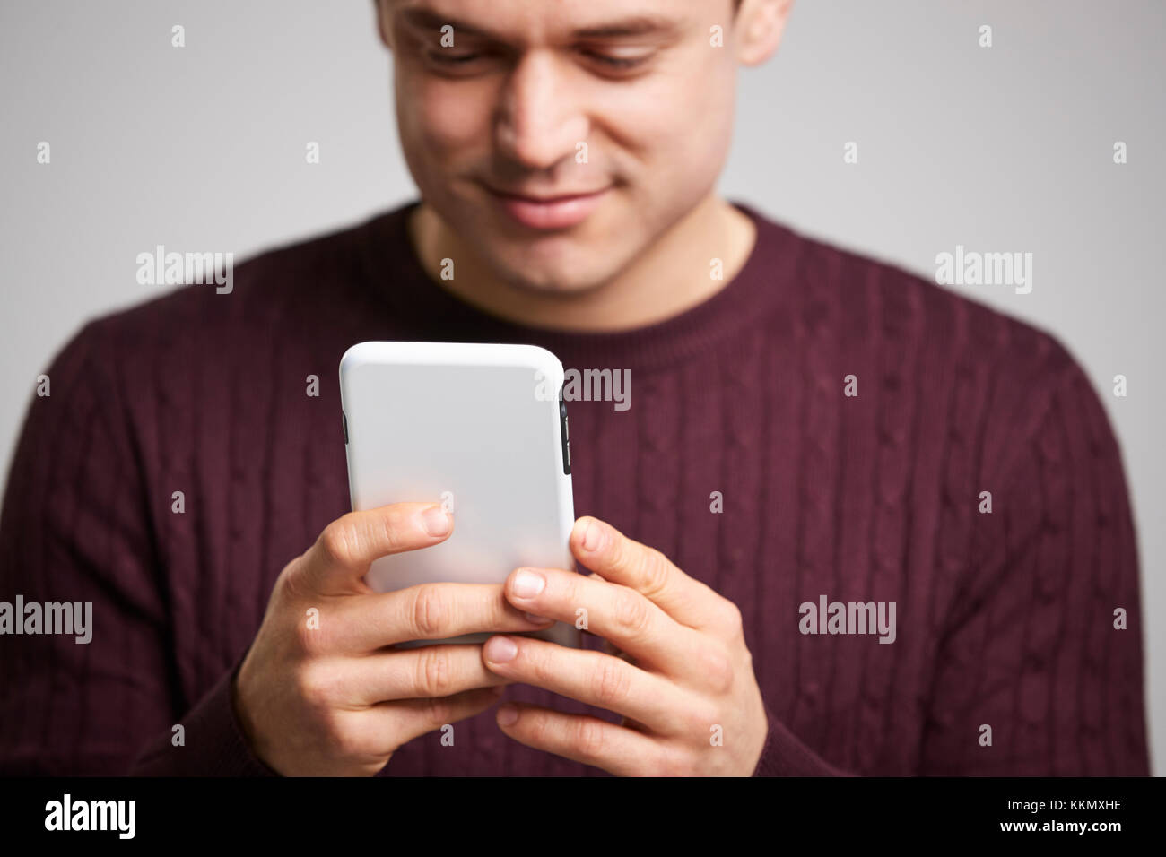 Smiling man white background hi-res stock photography and images - Alamy