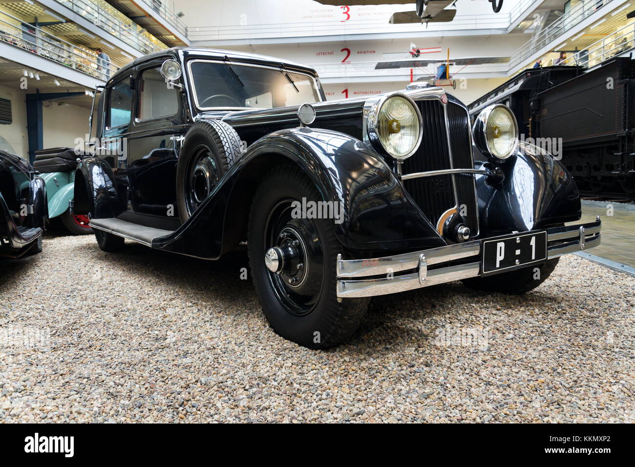 PRAGUE, CZECH REPUBLIC - NOVEMBER 10: Car Tatra 80 from year 1935 ...