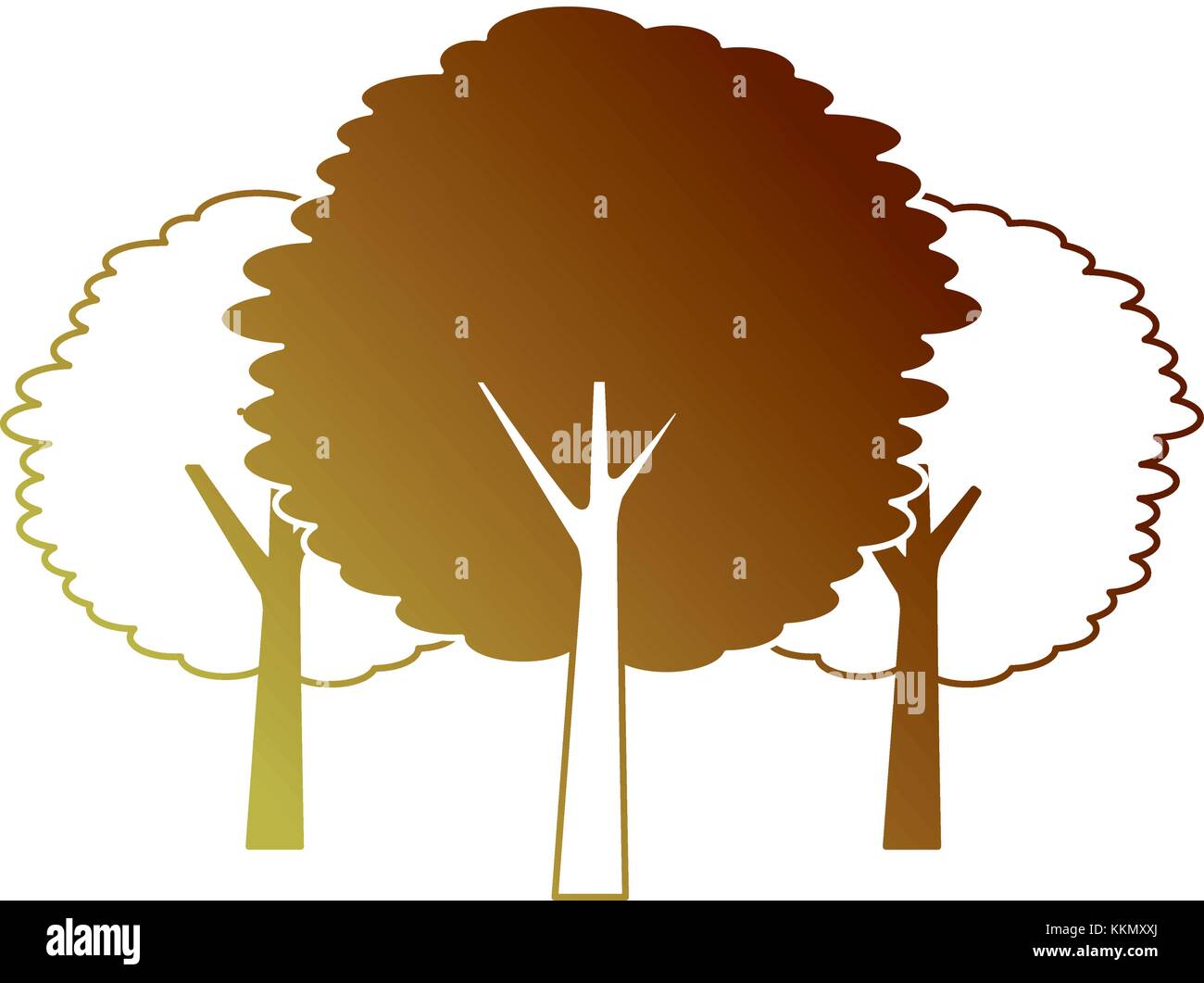 three tree plant botanical natural Stock Vector Image & Art - Alamy