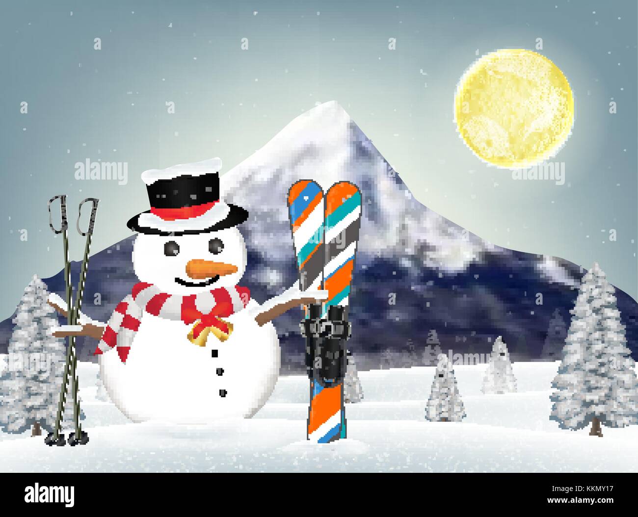 Japan winter mountain Stock Vector Images - Alamy