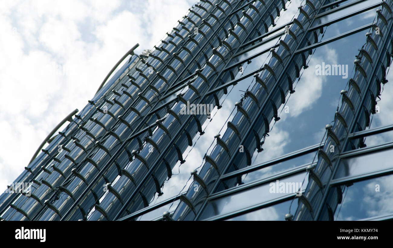 Beautiful mirror building from a personal perspective. The color of the ...