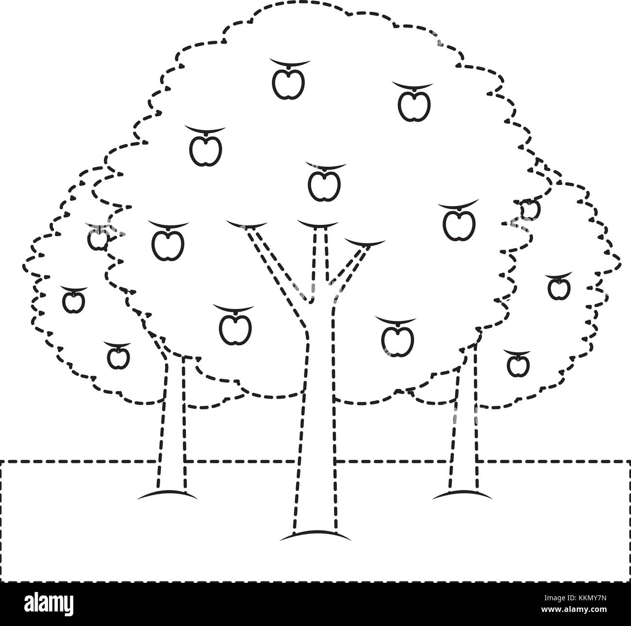 Three apples Stock Vector Images - Alamy