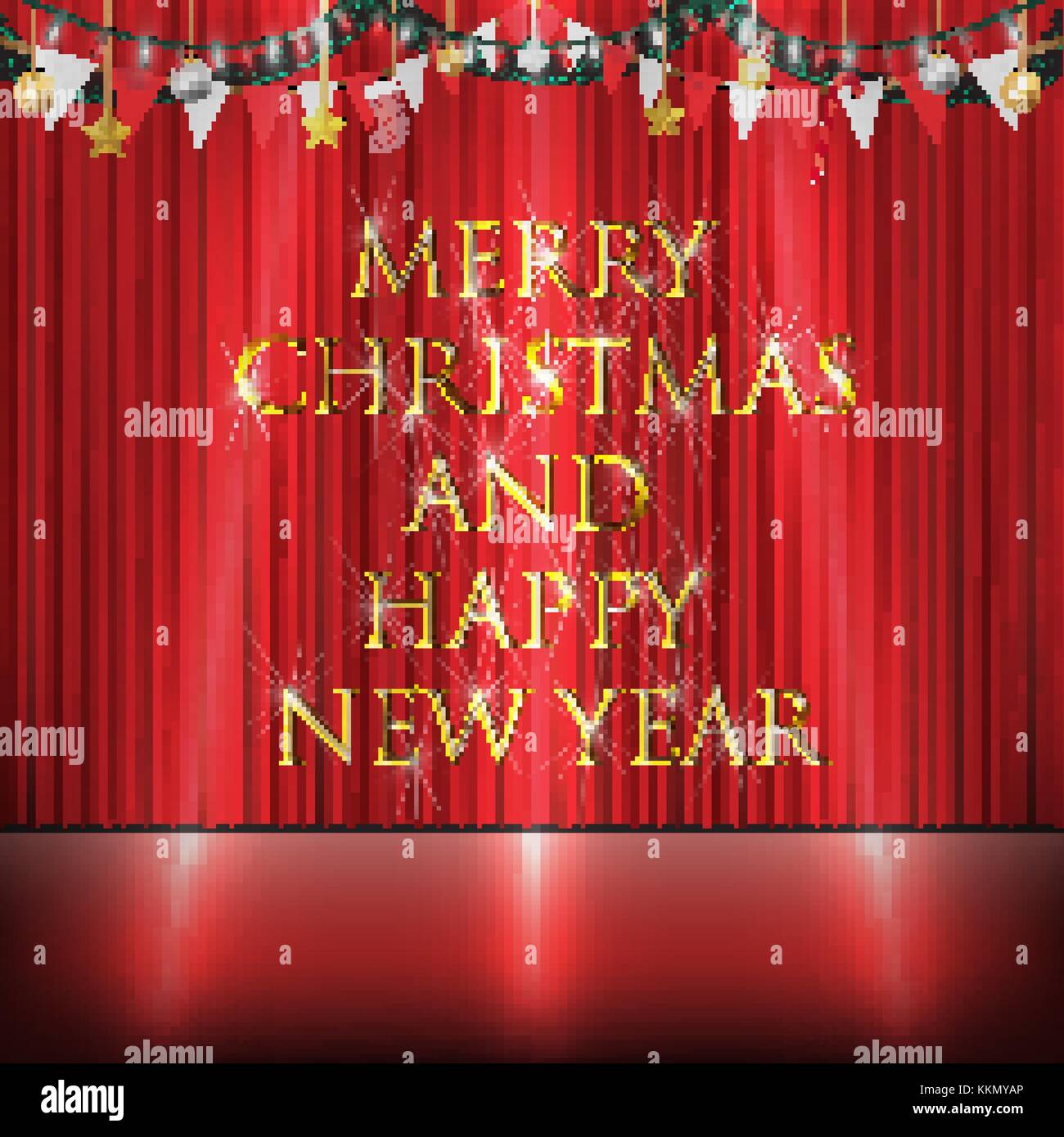 Christmas stage entertainment Stock Vector Images - Alamy