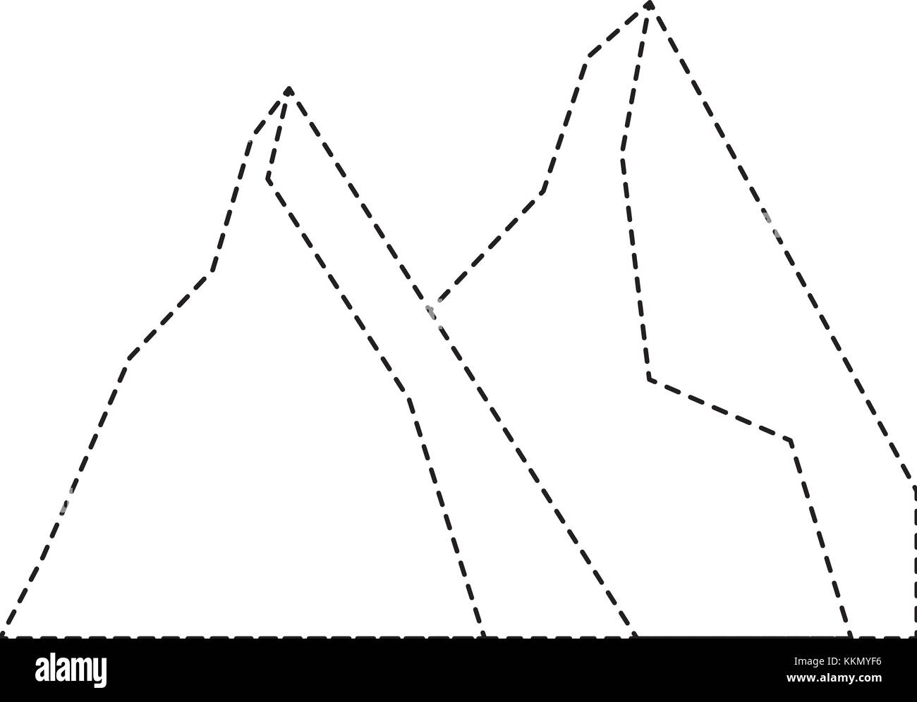 two mountain natural wild land scene Stock Vector Image & Art - Alamy