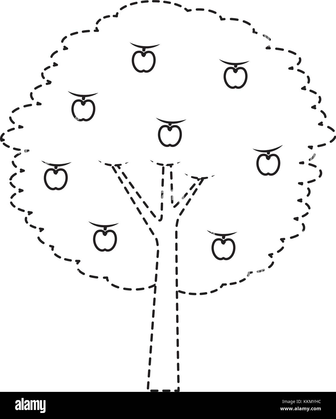 fruit apple tree agriculture nature botanical Stock Vector Image & Art ...