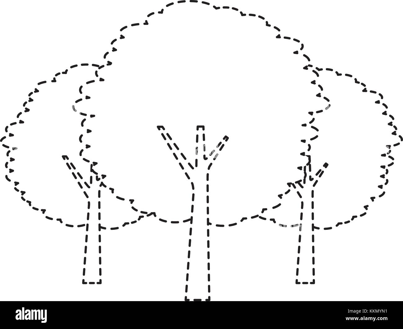 three tree plant botanical natural Stock Vector Image & Art - Alamy