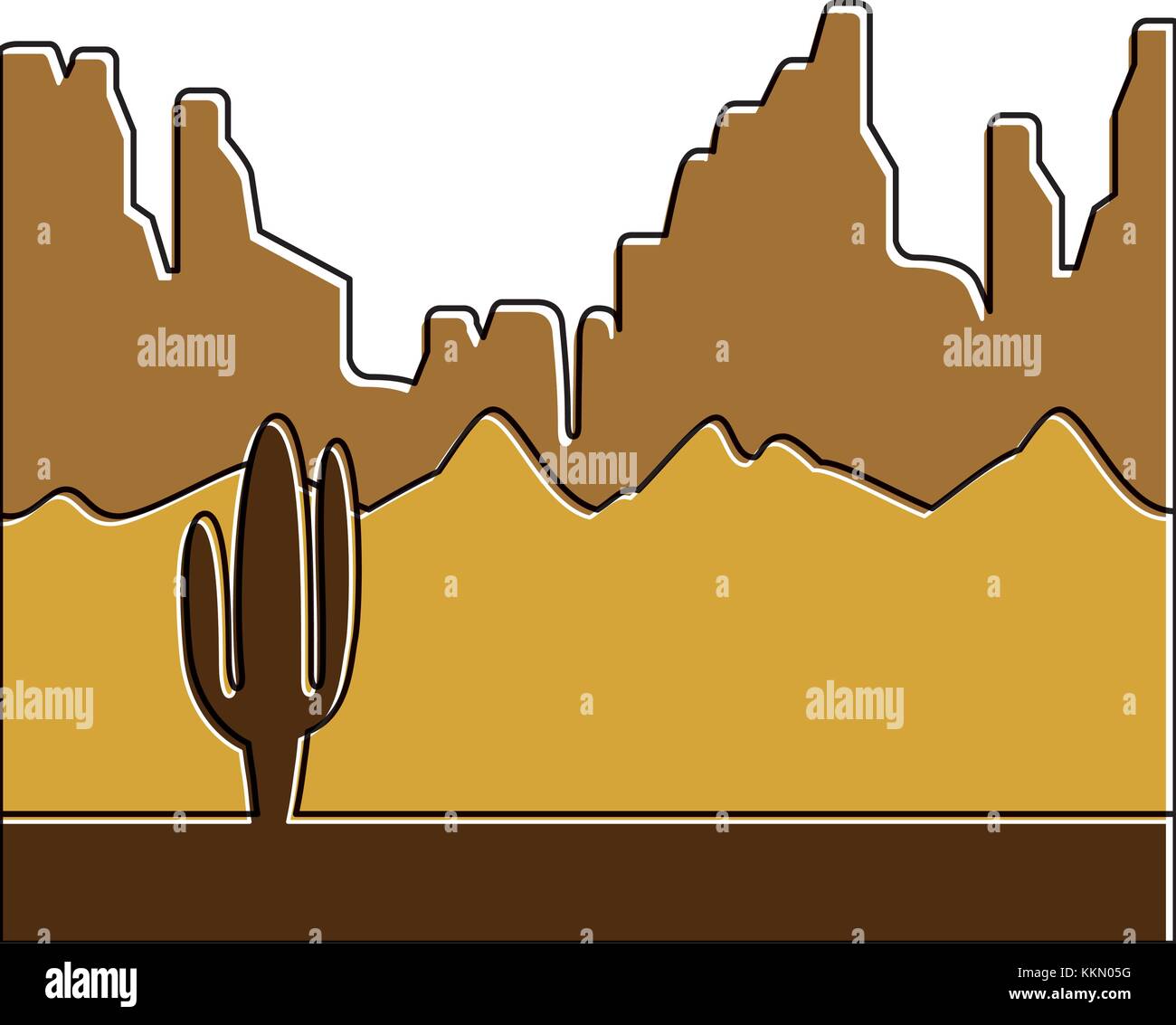 Cartoon Desert Landscape Wild West High Resolution Stock Photography ...