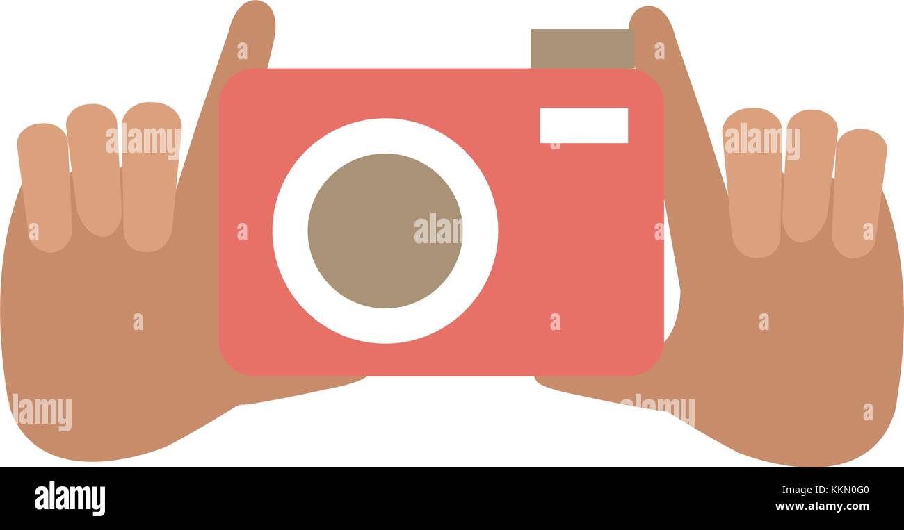 hands with photographic camera vector illustration design Stock Vector ...