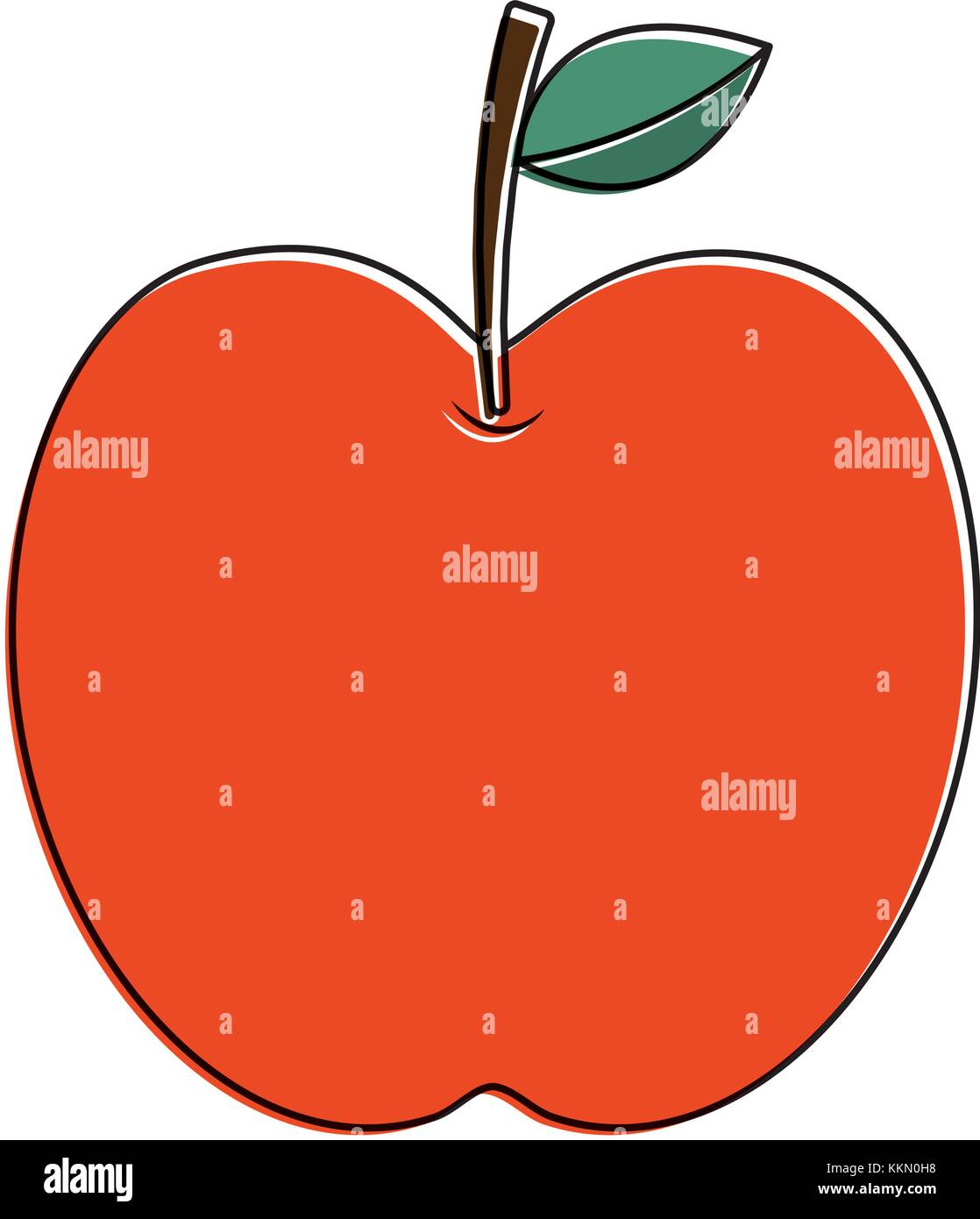 apple fruit fresh food health icon Stock Vector Image & Art - Alamy