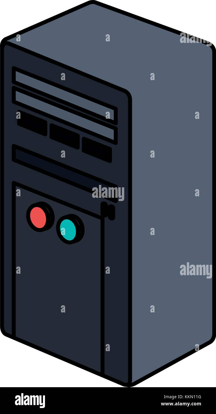 computer tower isolated icon vector illustration design Stock Vector ...