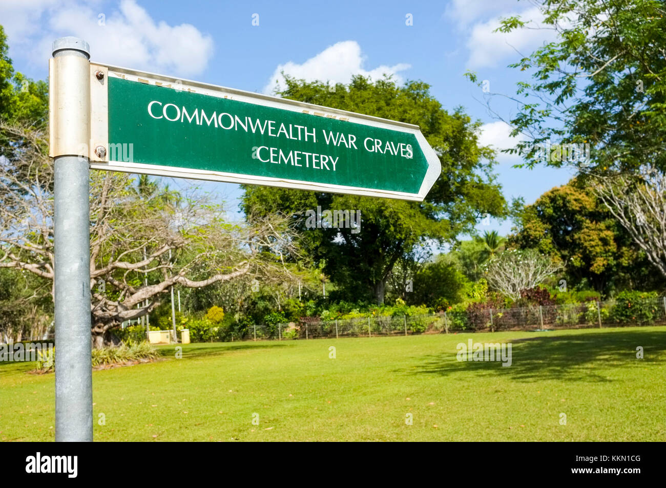 The Adelaide River War Cemetery in memory of WWII, in the Northern ...
