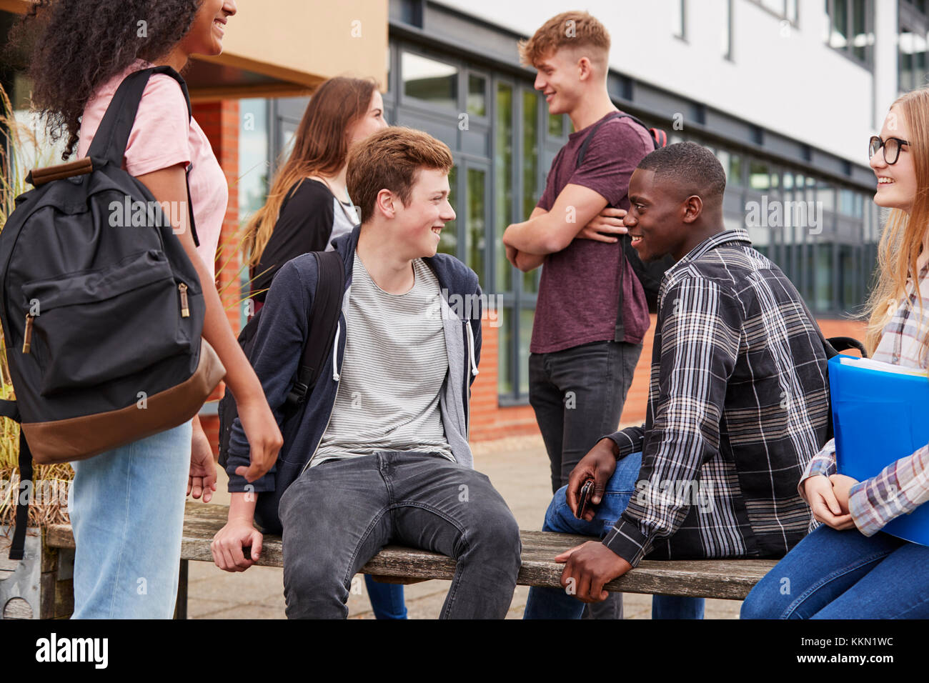 College Students Socializing