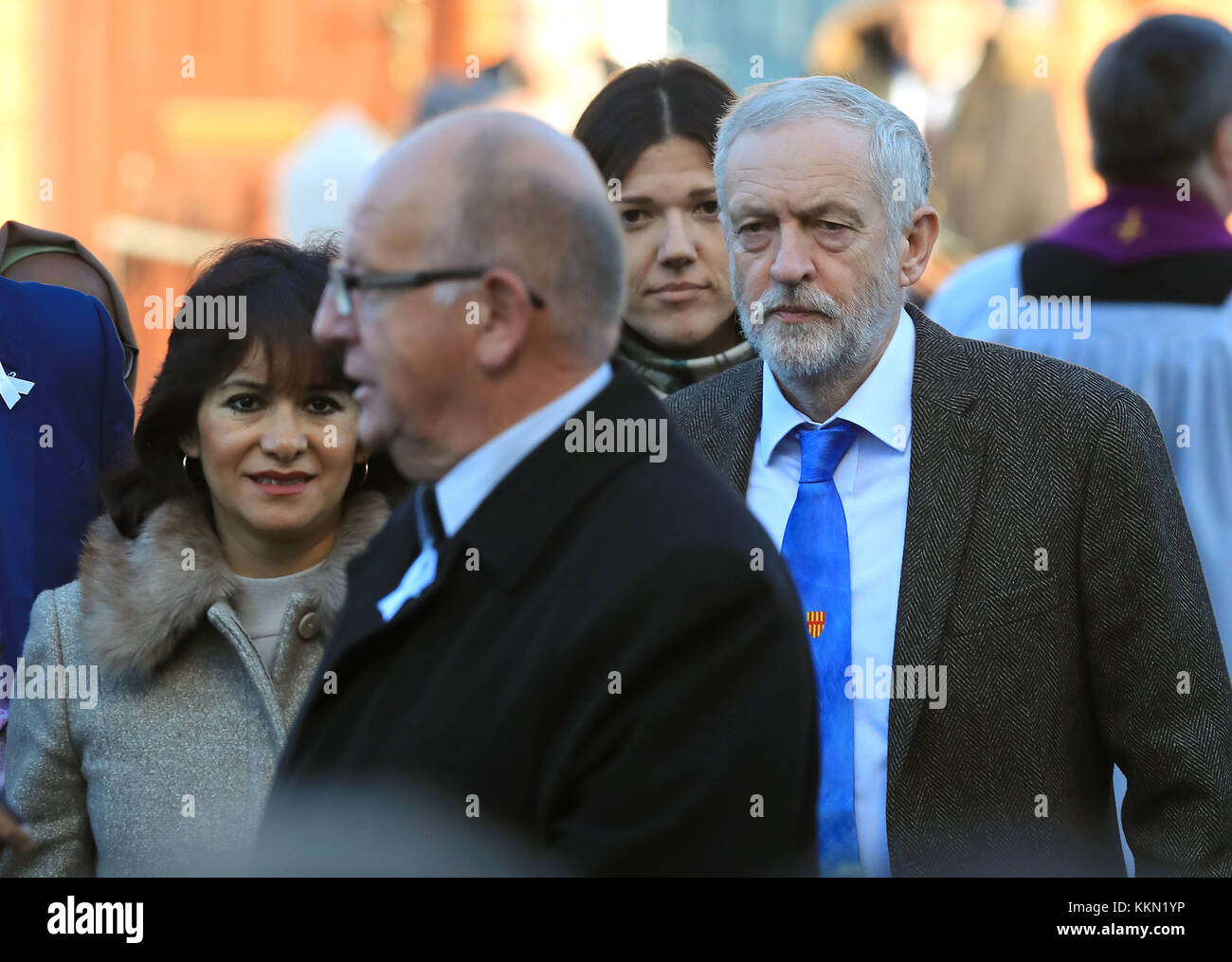 Labour leader Jeremy Corbyn (right) with his wife Laura Alvarez (left ...