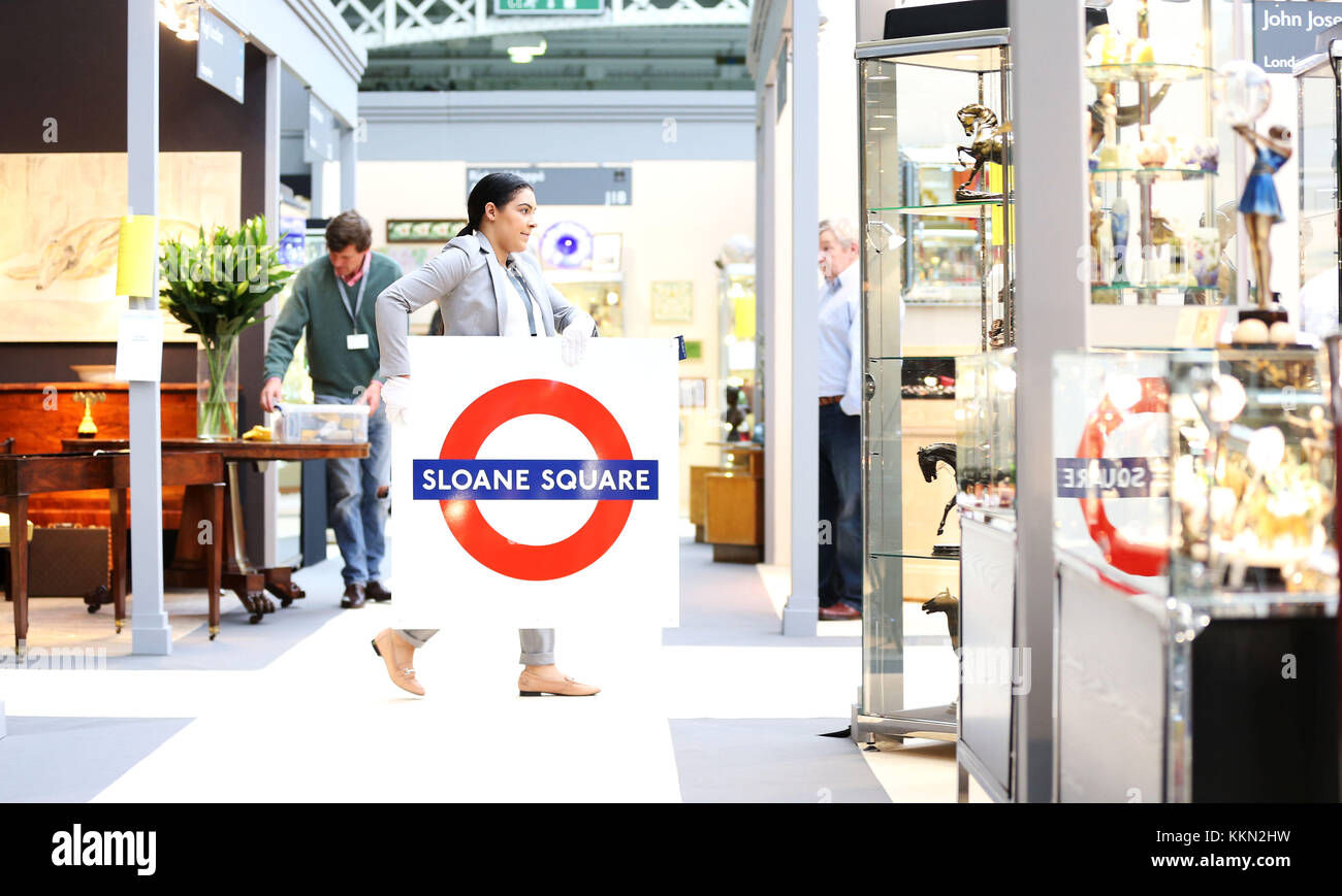 London Underground sign - Sloane Square (c1970) At the preview of the ...