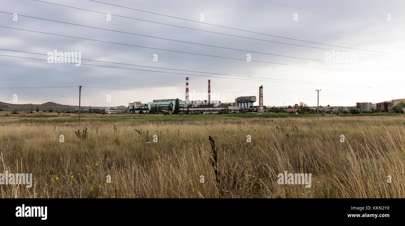 old USSR factory exterior, industry Stock Photo - Alamy