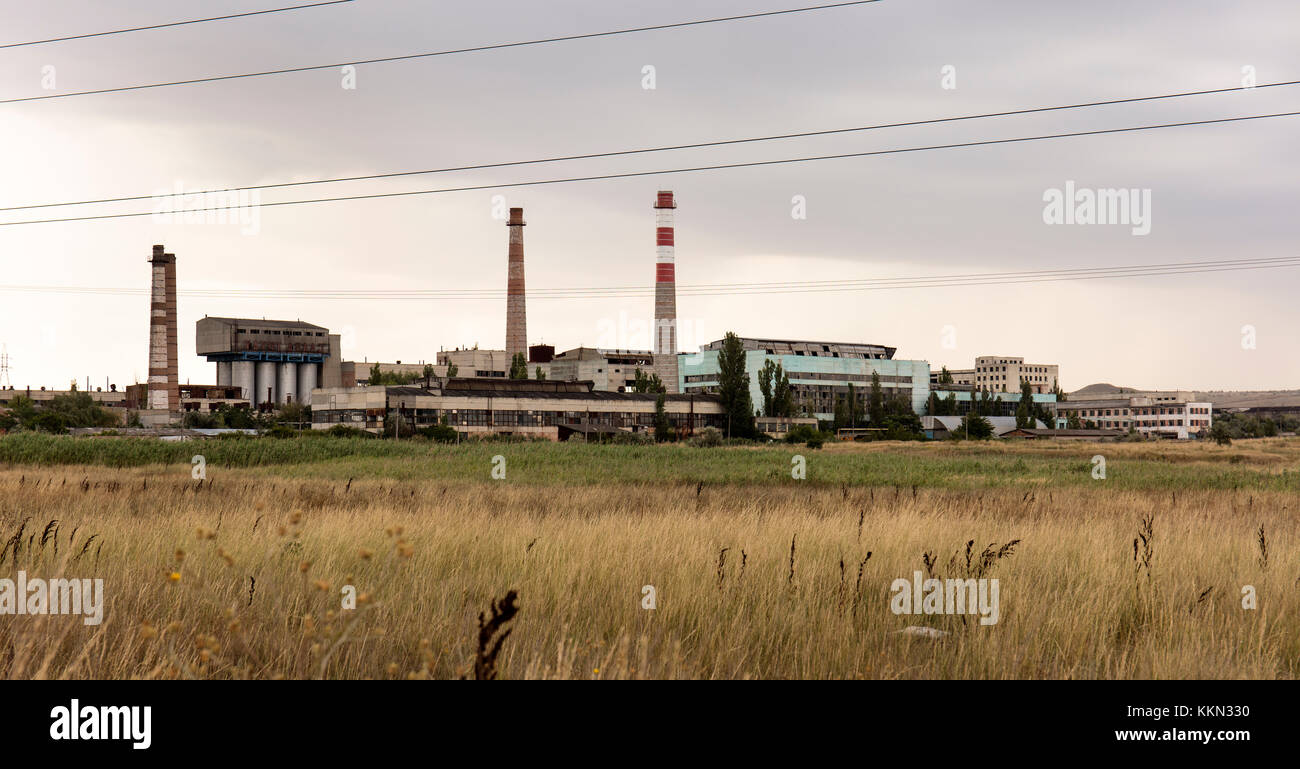 old USSR factory exterior, industry Stock Photo - Alamy
